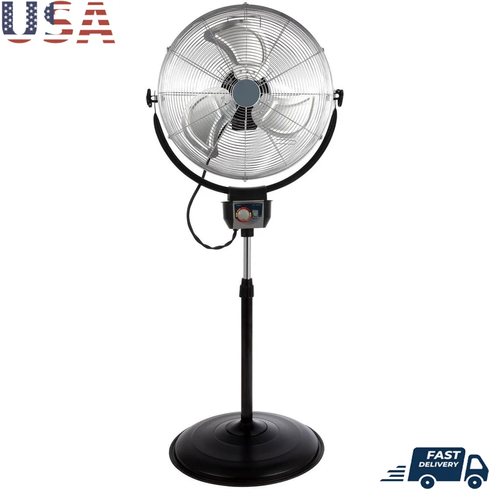 20 Inch Industrial Grade Oscillating Stand Fan High Velocity Metal ...